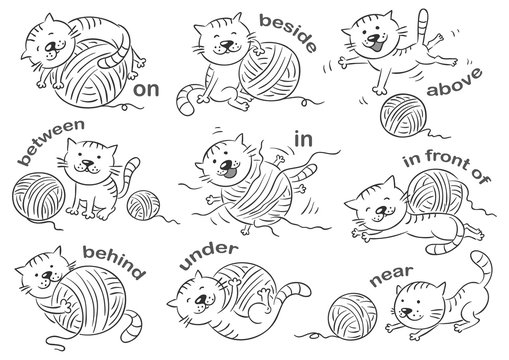 Preposition Coloring Pages