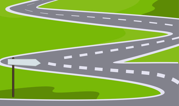 Zigzag Road Cartoon