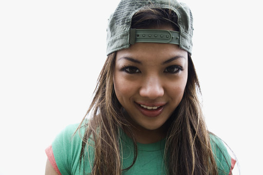 Girls Wearing Baseball Caps Backwards