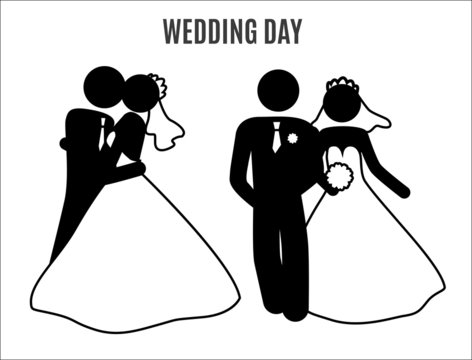 Stick Figure Bride And Groom Clipart