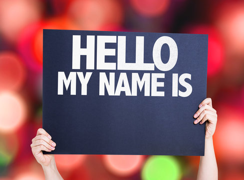 "My Name Is" Bilder – Durchsuchen 395 Archivfotos, Vektorgrafiken und ...