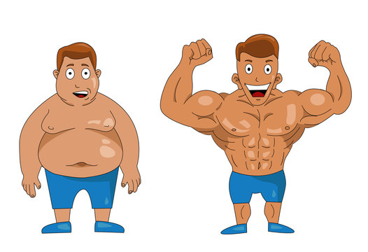 Muscle Cartoon Man