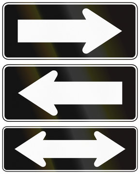 Two Way Traffic Sign Black And White