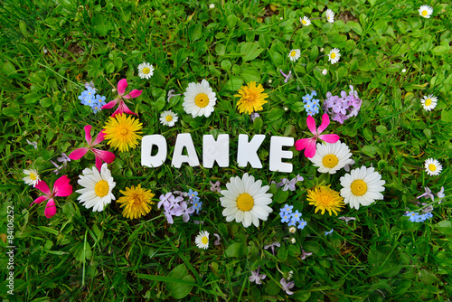 "Danke Text auf Blumen Wiese" Stockfotos und lizenzfreie Bilder auf ...