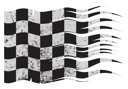 Torn Checkered Flag Vector