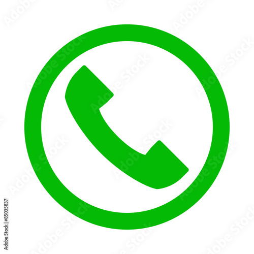 "Icono redondo telefono verde" Stock photo and royalty-free images on ...