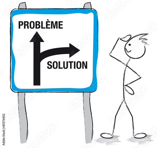 "personnage panneau problème solution" fichier vectoriel libre de ...