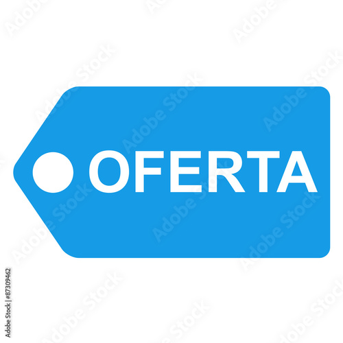 "Icono etiqueta texto OFERTA azul" Stock photo and royalty-free images ...