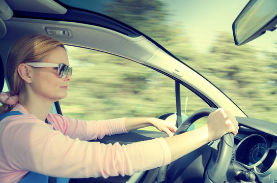 Woman Fast Driving Shift