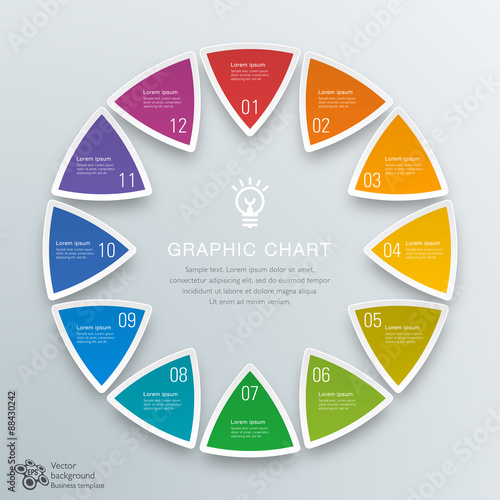 "Graphic Chart #Annual Plan, 12-Step Process" Stock image and royalty ...