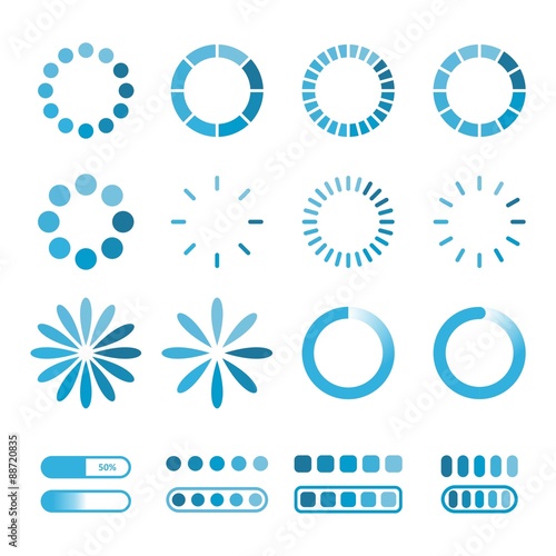 "Loading Icons - Connecting Icons - Buffering Icons - Blue Color ...