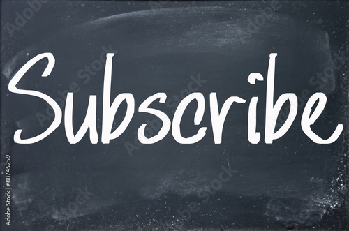 "subscribe word write on blackboard" Stock photo and royalty-free ...