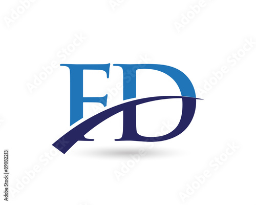 "FD Logo Letter Swoosh" Stock image and royalty-free vector files on ...