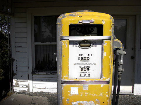 Vintage Chevron Gas Pump