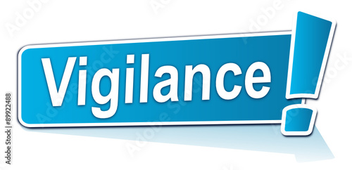 "vigilance sur étiquette bleue" fichier vectoriel libre de droits sur ...