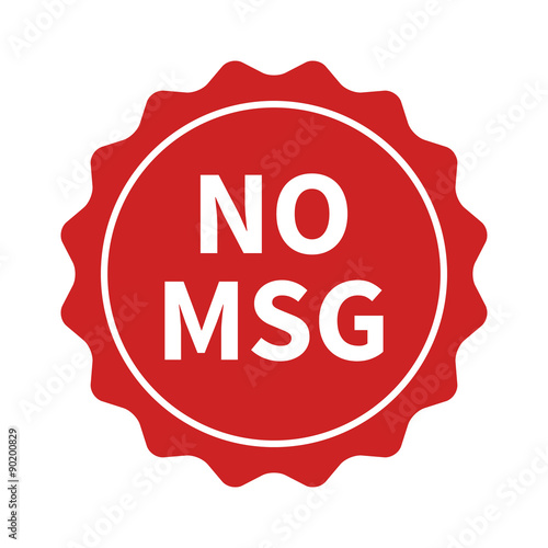 "No MSG / MSG free restaurant food badge or sticker flat icon" fichier ...