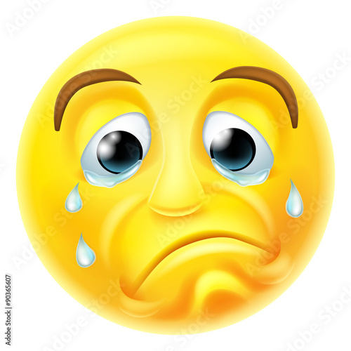 "Sad Crying Emoji Emoticon" Stockfotos und lizenzfreie Vektoren auf ...