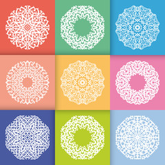 Sewing fabric with Pattern with round ornaments - CottonBee