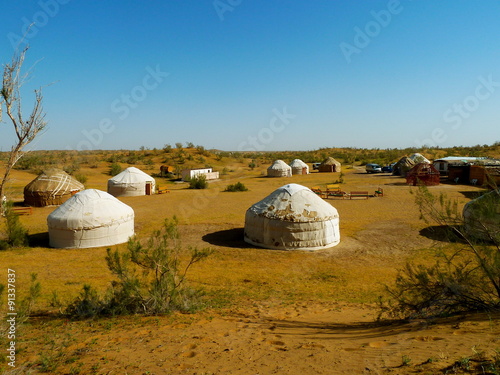 "Yurt camp in Uzbekistan" photo libre de droits sur la banque d'images ...