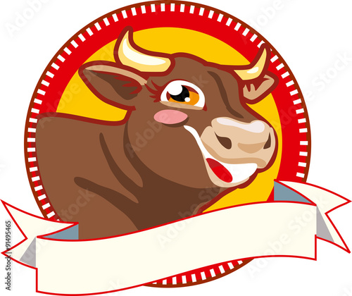 "logo boeuf pour boucherie" fichier vectoriel libre de droits sur la ...