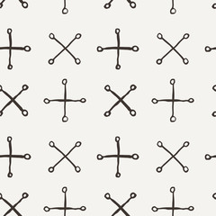 Sewing fabric with Vector seamless texture of hand-drawn lines with ...