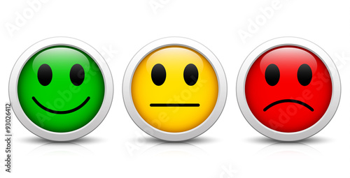 "Smileys – Evaluation buttons with reflection" fichier vectoriel libre ...