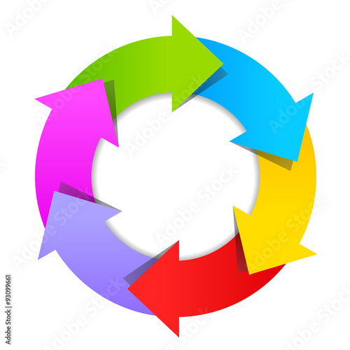 "6 arrows wheel diagram" Stock image and royalty-free vector files on ...