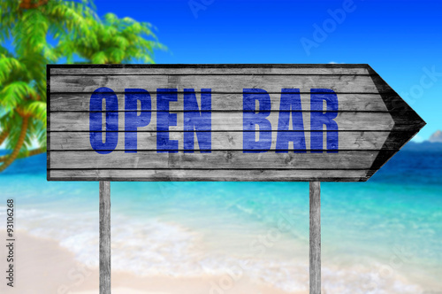 Beach Bar Open Sign