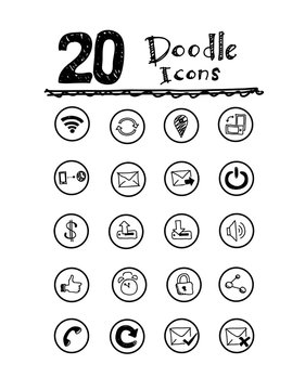 "Doodle Icons" Billeder – Gennemse 1,891 stockfotos, vektorer og ...