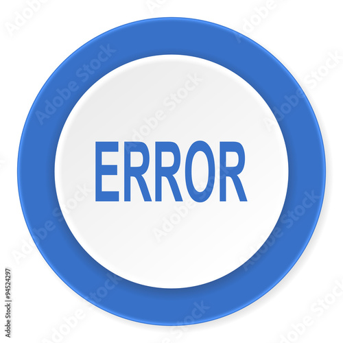 "error blue circle 3d modern design flat icon on white background ...