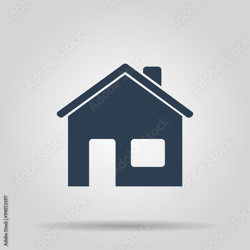 "Home icon. Flat design style." Stock image and royalty-free vector ...
