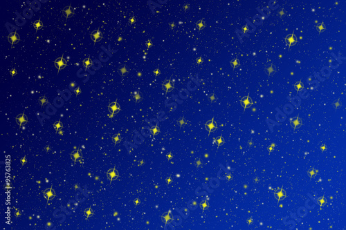 "Yellow stars on a blue sky" photo libre de droits sur la banque d ...