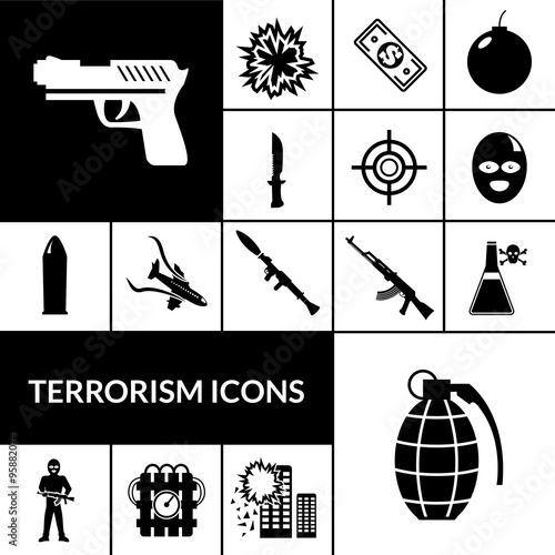 "Terrorism Icons Black" Stockfotos und lizenzfreie Vektoren auf Fotolia ...