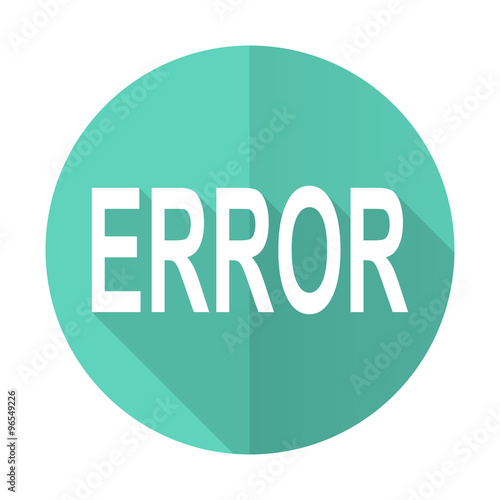 "error blue flat desgn circle icon with long shadow on white background ...