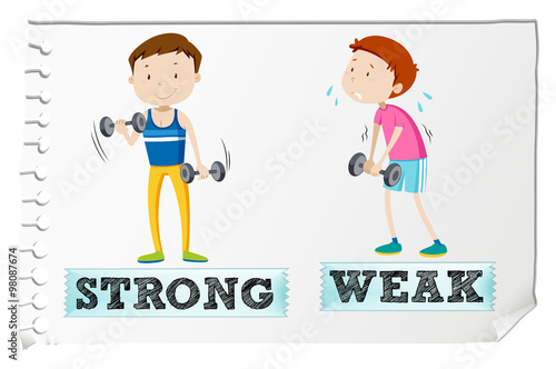opposite-adjectives-with-strong-and-weak-stock-image-and-royalty-free
