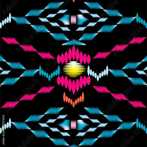 Neon Native Patterns Wallpaper