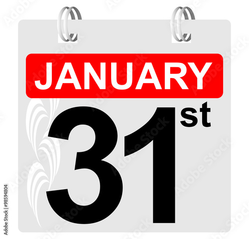 "31st january calendar with ornament" Imagens e vetores de stock ...