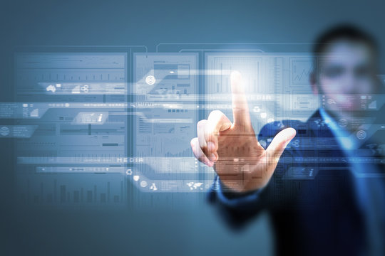 Hand Touch Screen Blue Images – Browse 78,441 Stock Photos, Vectors ...