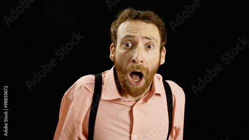 "Emotions face man afraid dreadful 1" Stock footage and royalty-free ...