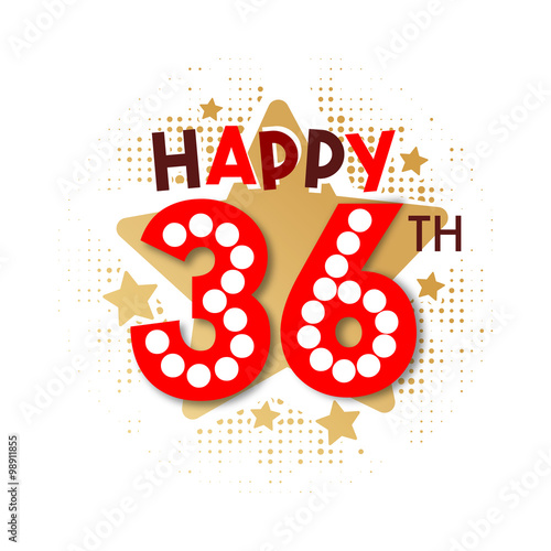 "Happy 36th Birthday" Stock image and royalty-free vector files on ...