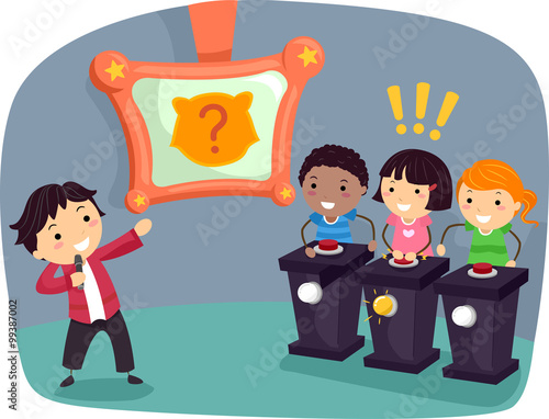 "Stickman Kids Guess Play Animal Game Show" Stock image and royalty ...