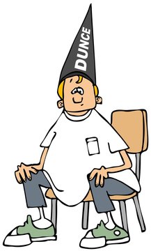 Dunce In Corner Cartoon