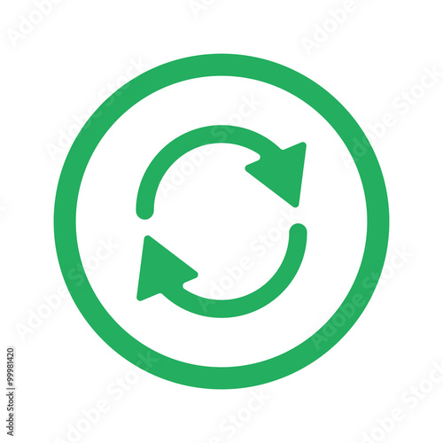 "Flat green Refresh icon and green circle" Stock image and royalty-free ...