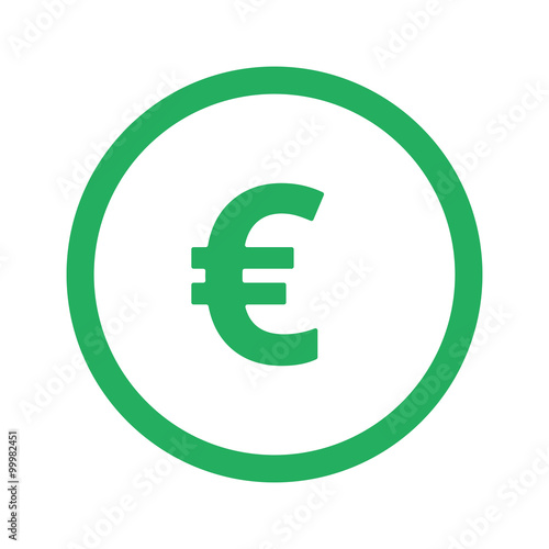 "Flat green Euro icon and green circle" Stock image and royalty-free ...