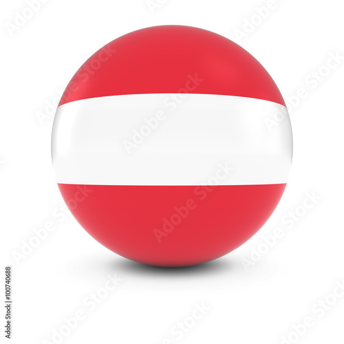 "Austrian Flag Ball - Flag of Austria on Isolated Sphere" Stock photo ...
