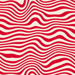 Sewing fabric with Vector Seamless Red White Wavy Distorted Lines Retro ...