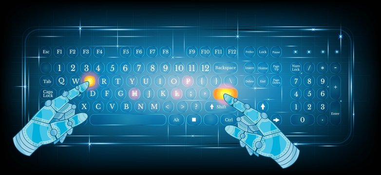 Futuristic Keyboard Texture