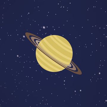 Cartoon Planet Saturn