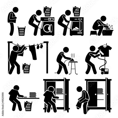 "Laundry Works Washing Clothes Pictogram" Stockfotos und lizenzfreie ...
