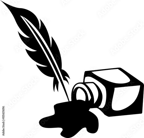 "Разлитые чернила и перо " Stock image and royalty-free vector files on ...